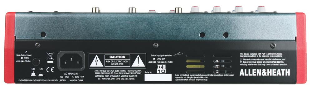 Allen & Heath ZED-10FX Multipurpose Mixer with Effects | OTG Sound
